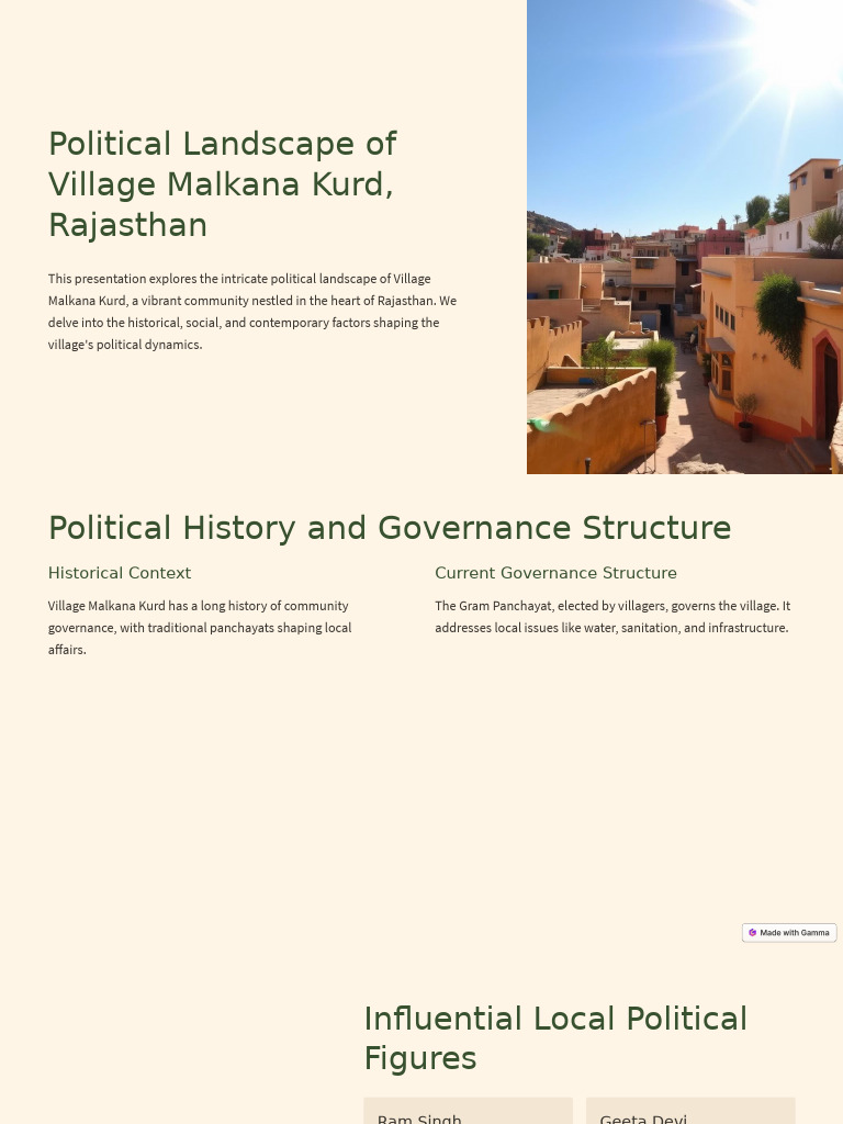 Political Dynamics in Malkana Kurd | PDF | Governance | Water Scarcity