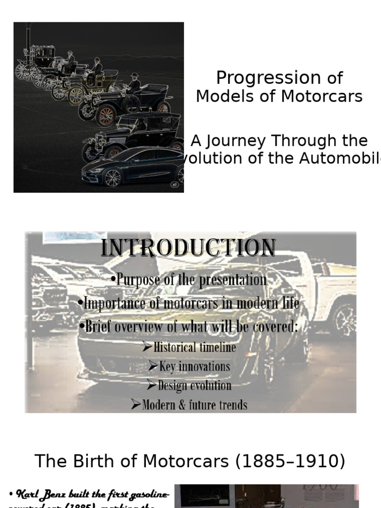 Progression of Models of Motorcars | PDF