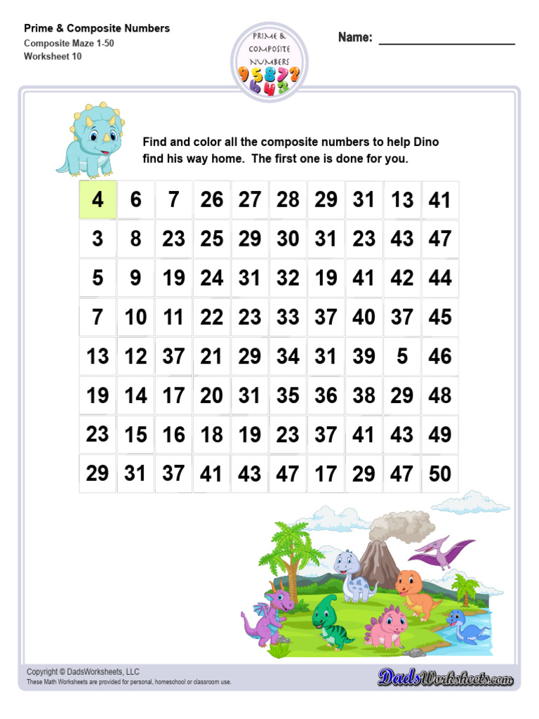 Prime and Composite Numbers Maze v2 | PDF