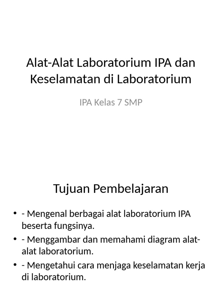 Alat Laboratorium IPA Kelas7 | PDF