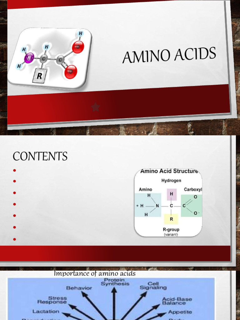Chemistry of Amino Acids - Lecture Notes | PDF | Amino Acid | Chemistry