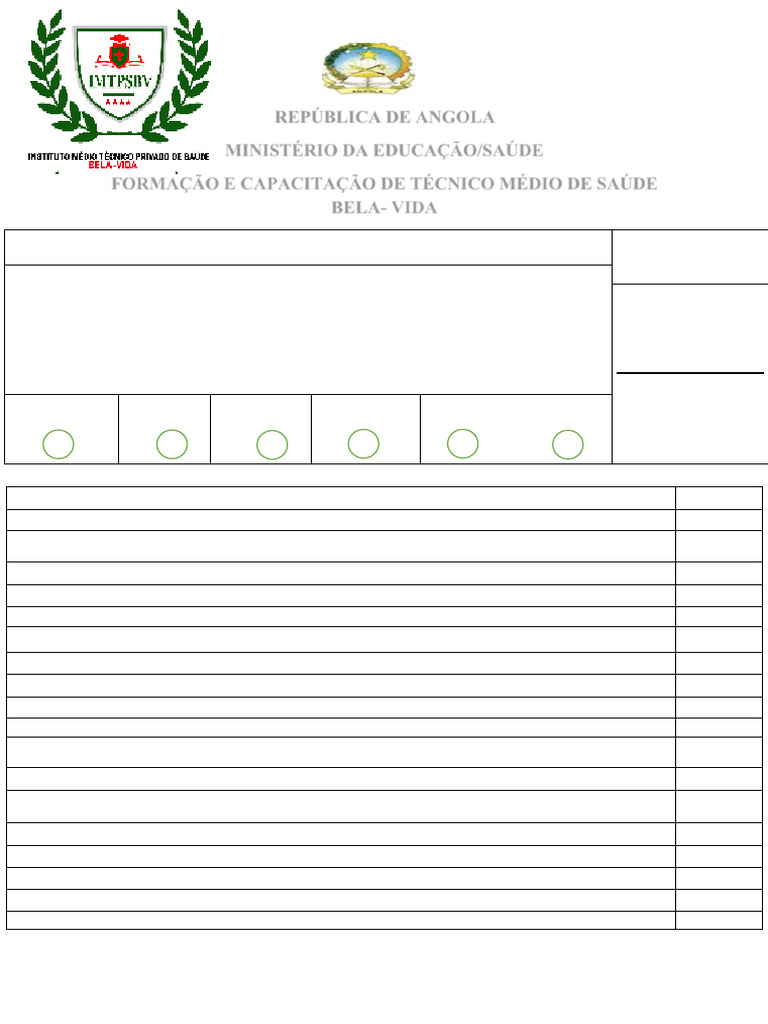 Folha de Prova - Técnico Médio de Saúde | PDF