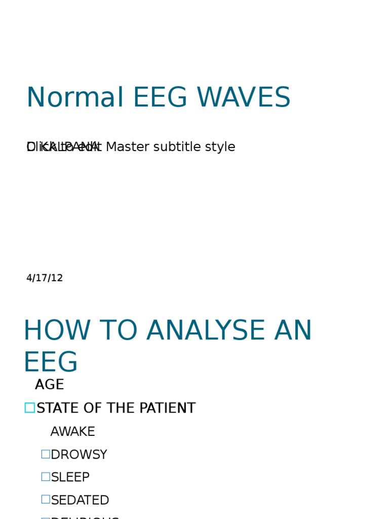 Normal Eeg Waves | PDF | Electroencephalography | Sleep