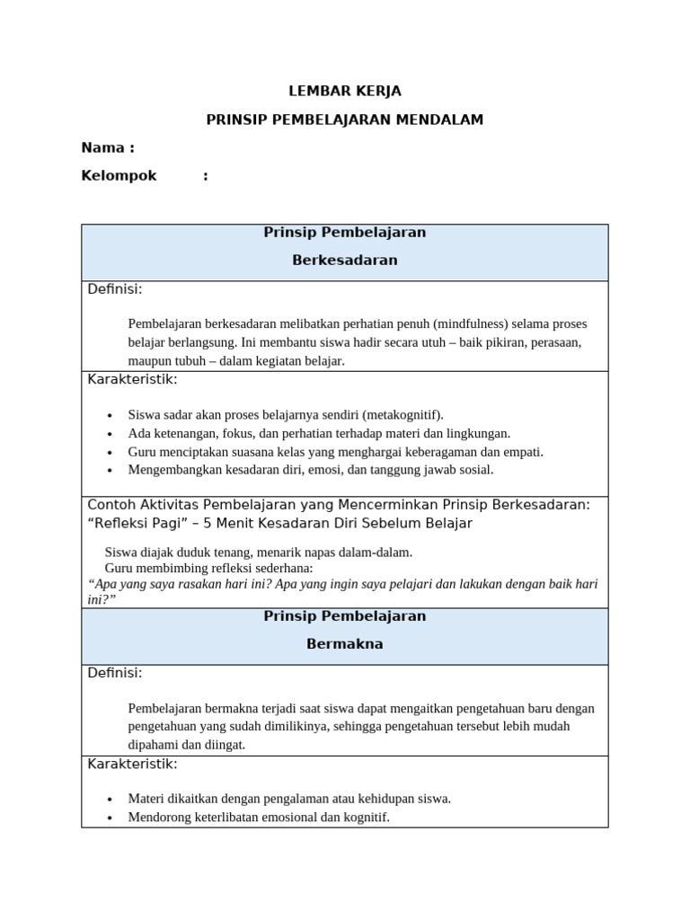 LK - Pengalaman Belajar PM | PDF