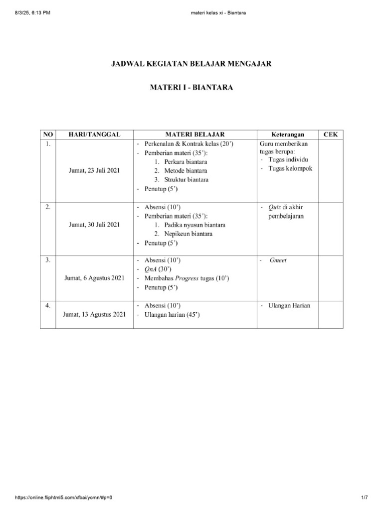 Materi Kelas Xi - Biantara | PDF