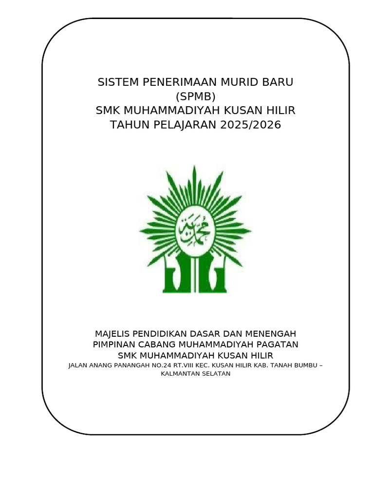 Cover Spmb Tahun 2025 2026 | PDF