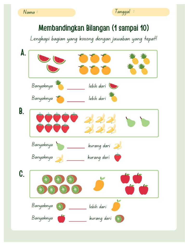 LKPD Matematika Membilang Part 2 | PDF