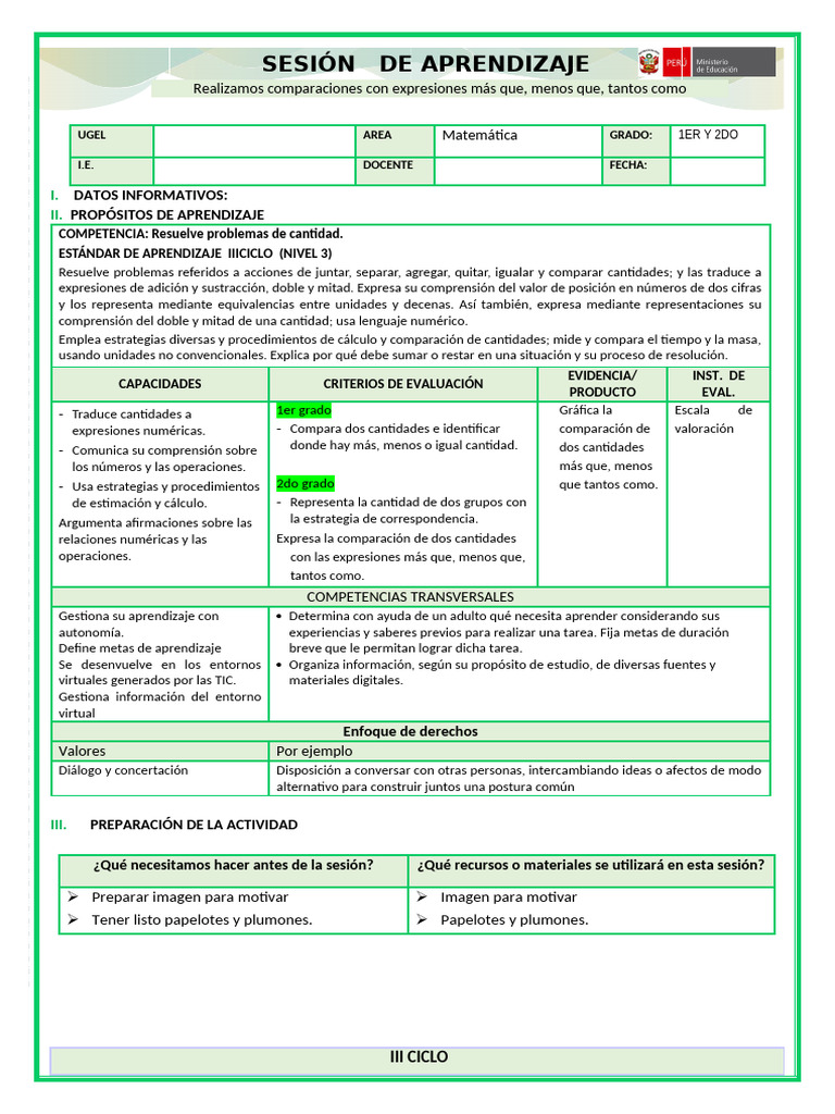 8 de ABRIL - MAT-Realizamos Comparaciones Con Expresiones Más Que ...