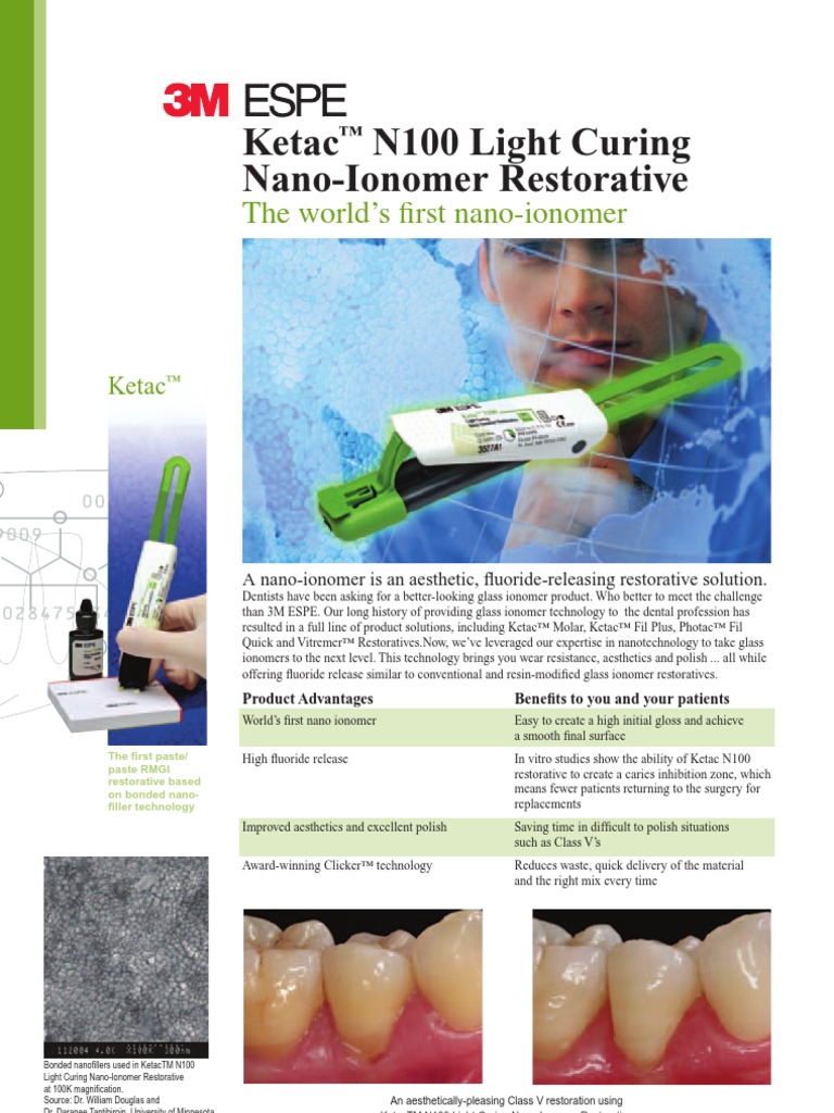 Brosura Ketac n100 Nanoionomero | PDF | Glasses | Nanotechnology