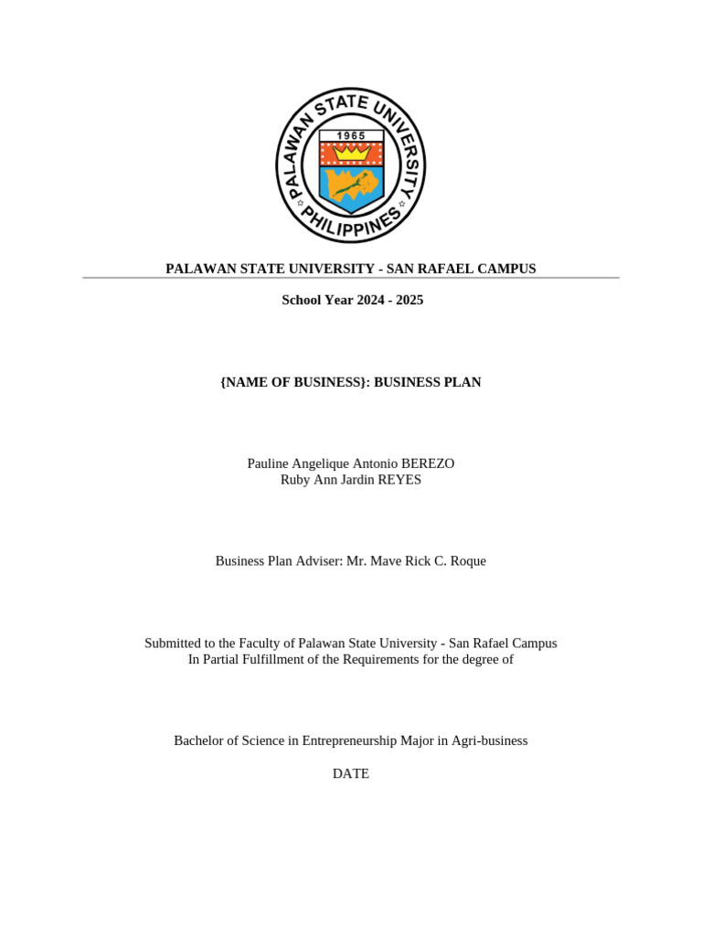 Revised - Business Plan Format | PDF | Financial Economics | Economies
