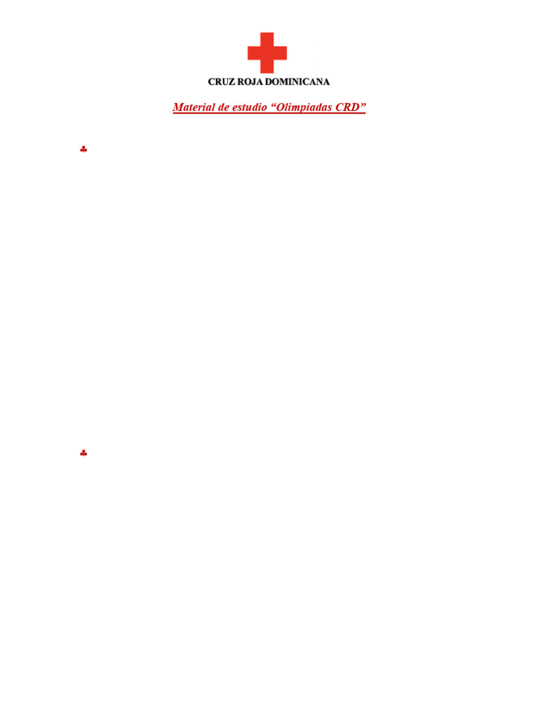 Material de estudio OLIMPIADAS CRD | PDF | Movimiento Internacional de la Cruz Roja y de la ...