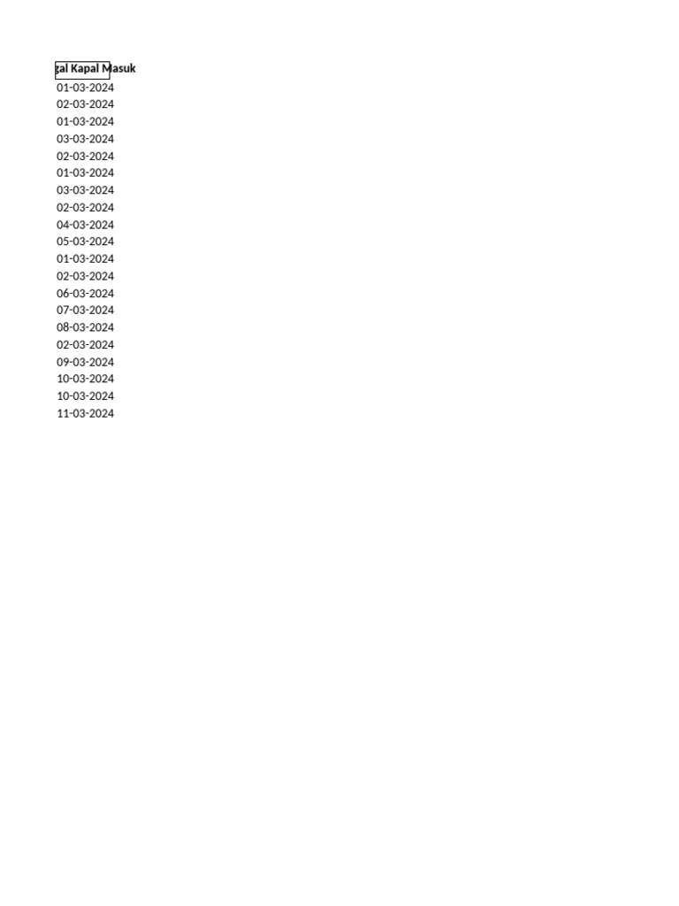 Contoh Data Kapal Dengan Rumus | PDF