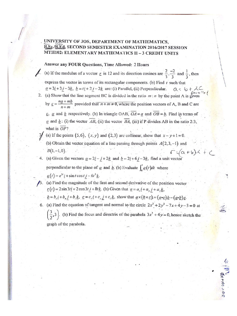 MTH102 PQ | PDF