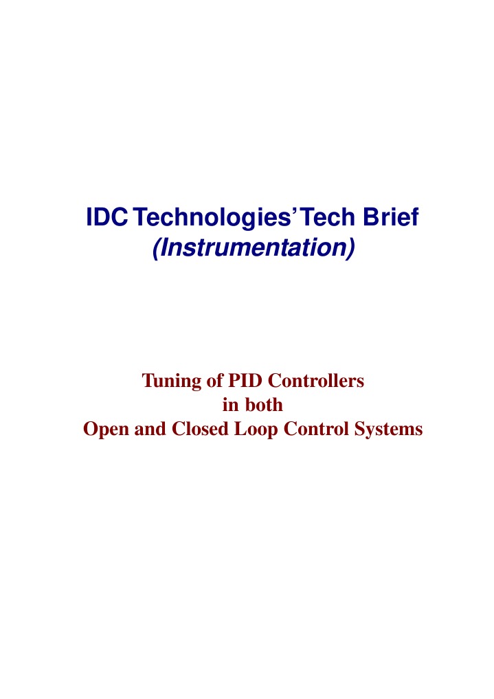 Loop Tuning | PDF | Control Theory | Applied Mathematics