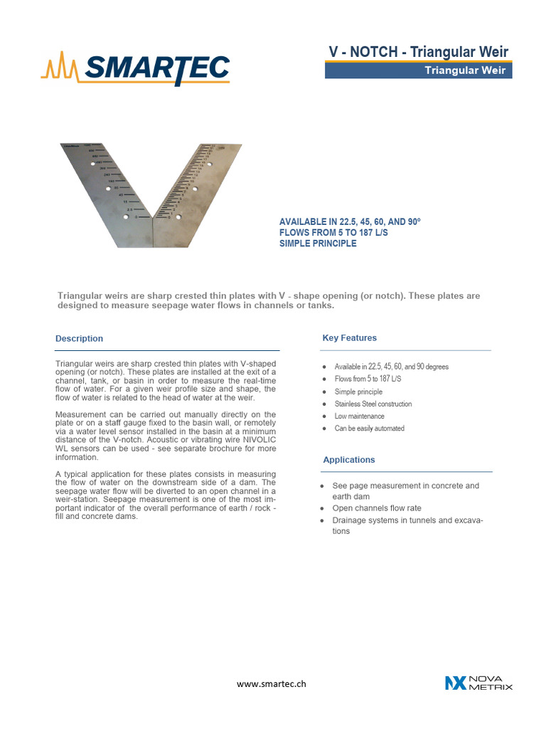 V Notch E50106 190708 Sma | PDF | Dam