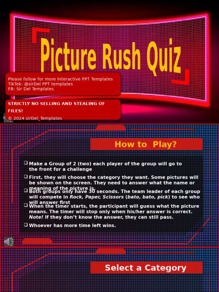 Picture Rush Quiz Instructions | PDF