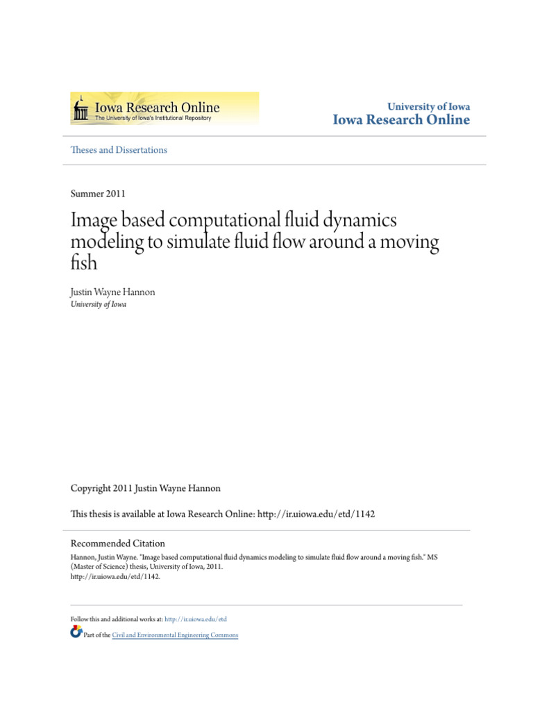 Image Based Computational Fluid Dynamics Modeling To Simulate Flu | PDF ...