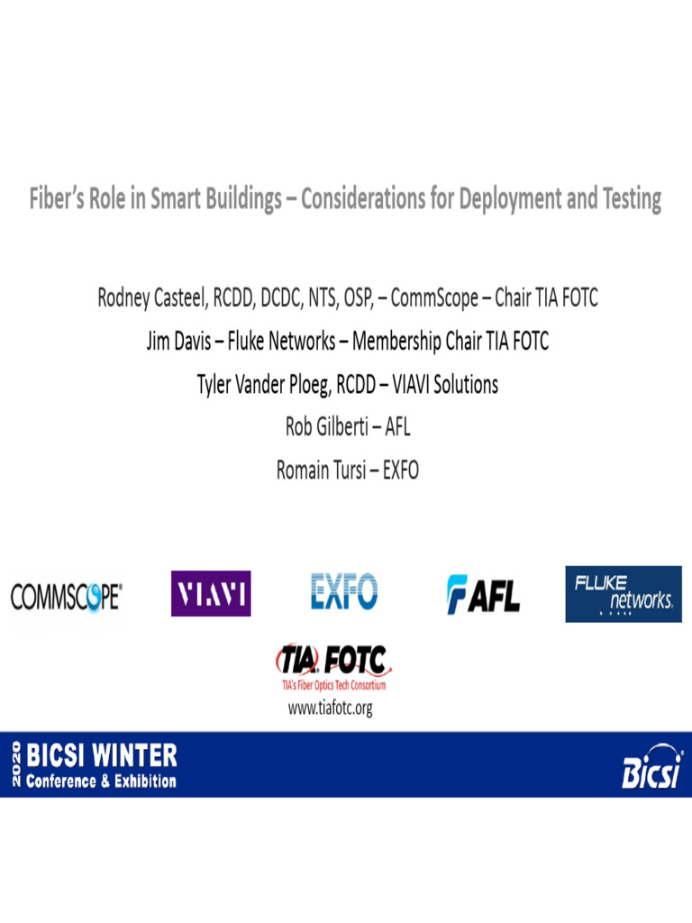 Fiber in Smart Buildings: Deployment Insights | PDF | Optical Fiber ...