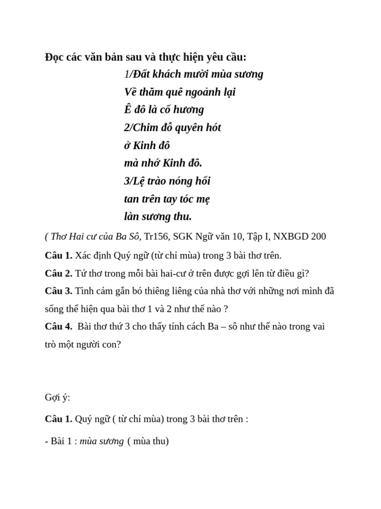 Đọc hiểu thơ Ba sô | PDF