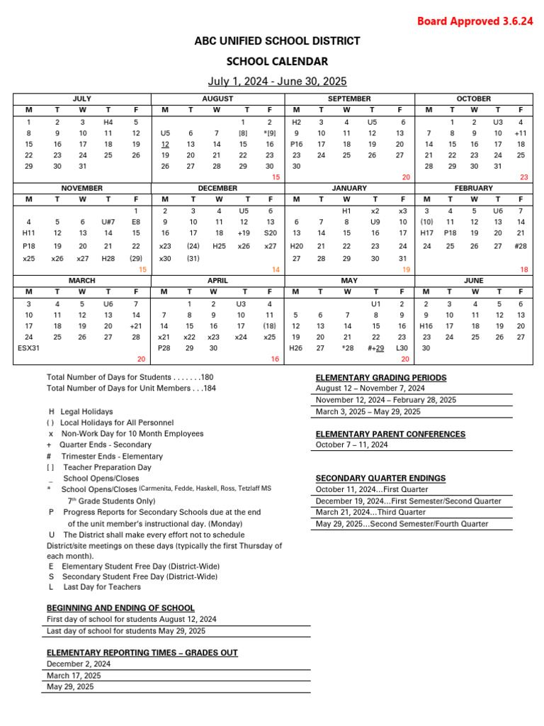 2024 2025SchoolCalendar | PDF | Academic Term | Secular Holidays