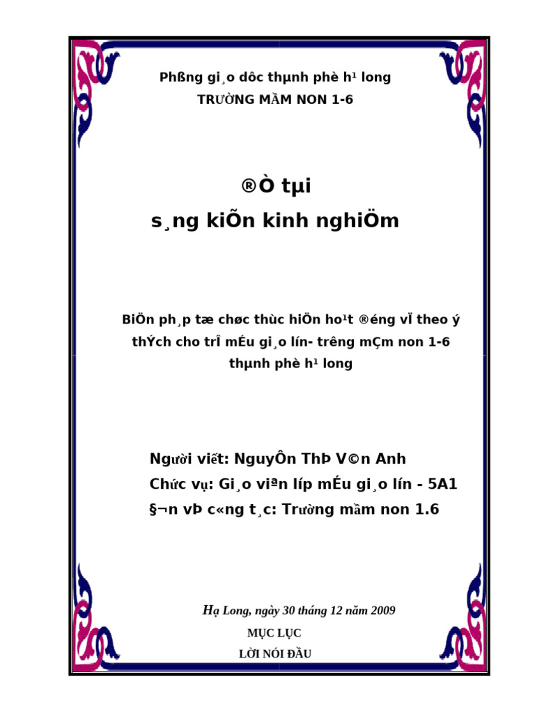 Bien Phap To Chuc Thuc Hien Hoat Dong Ve Theo y Thich Cho Tre Mau Giao ...