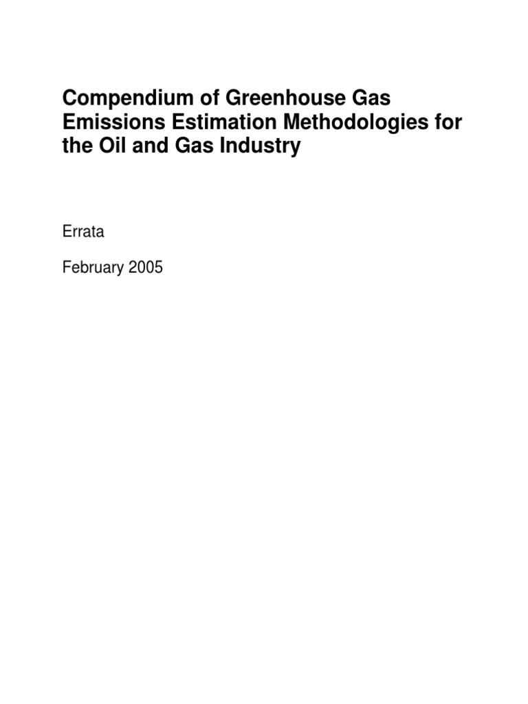 Compendium of Greenhouse Gas Emissions Estimates | PDF | Emission ...