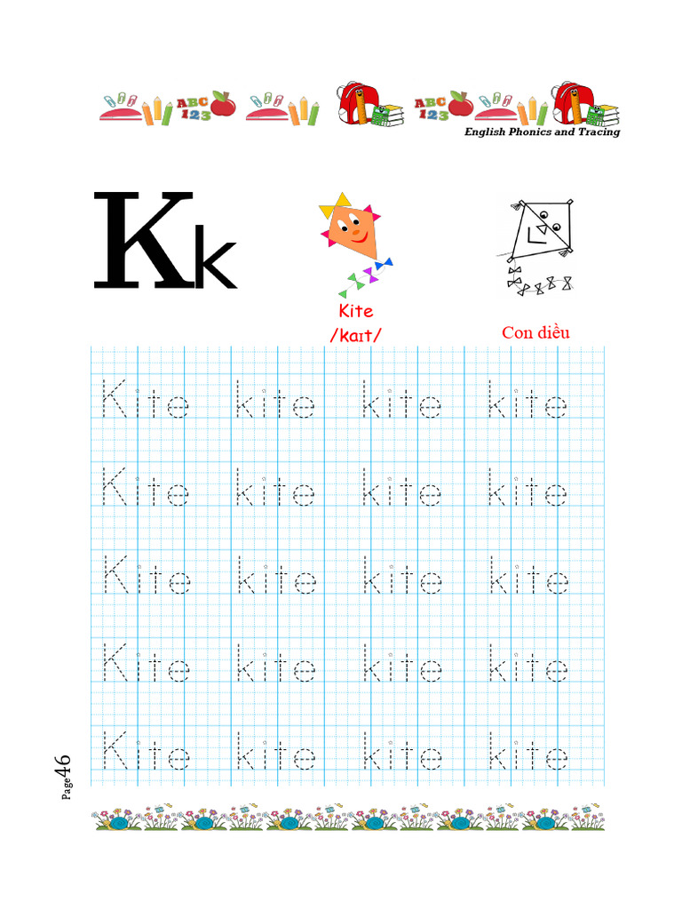 Letter KK Tracing-Đã Gộp | PDF
