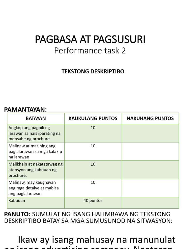PT 2 Pagbasa at Pagsusuri | PDF