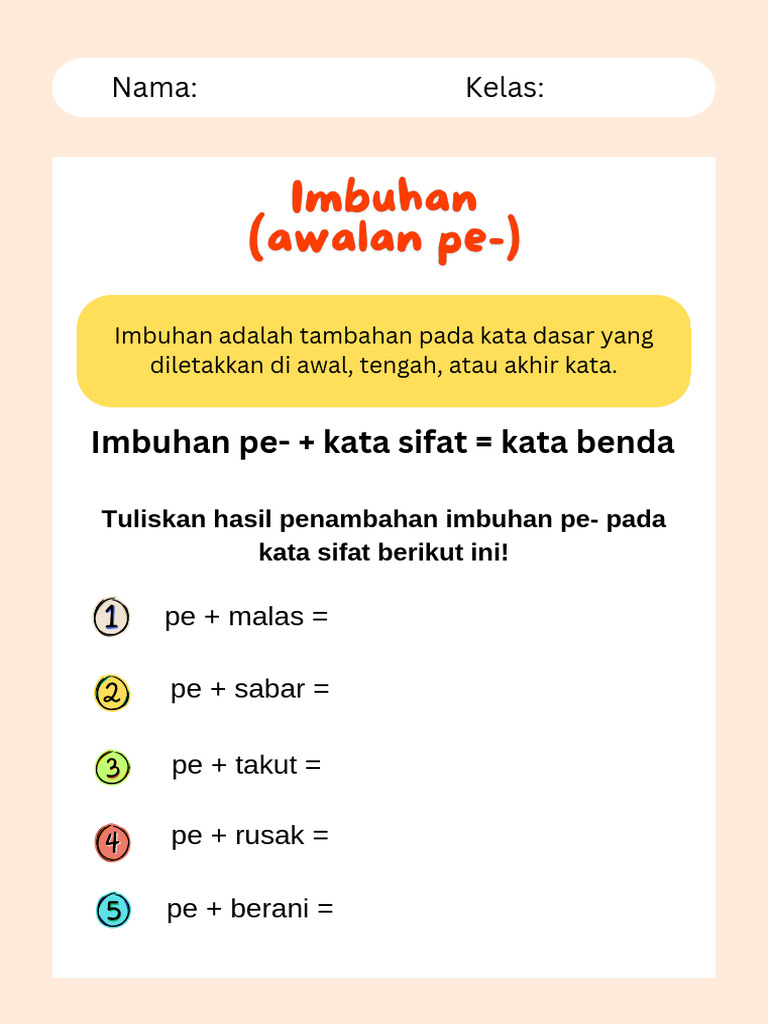 Imbuhan (Awalan Pe-) | PDF
