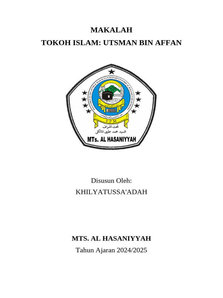 Peran dan Keteladanan Utsman Bin Affan | PDF