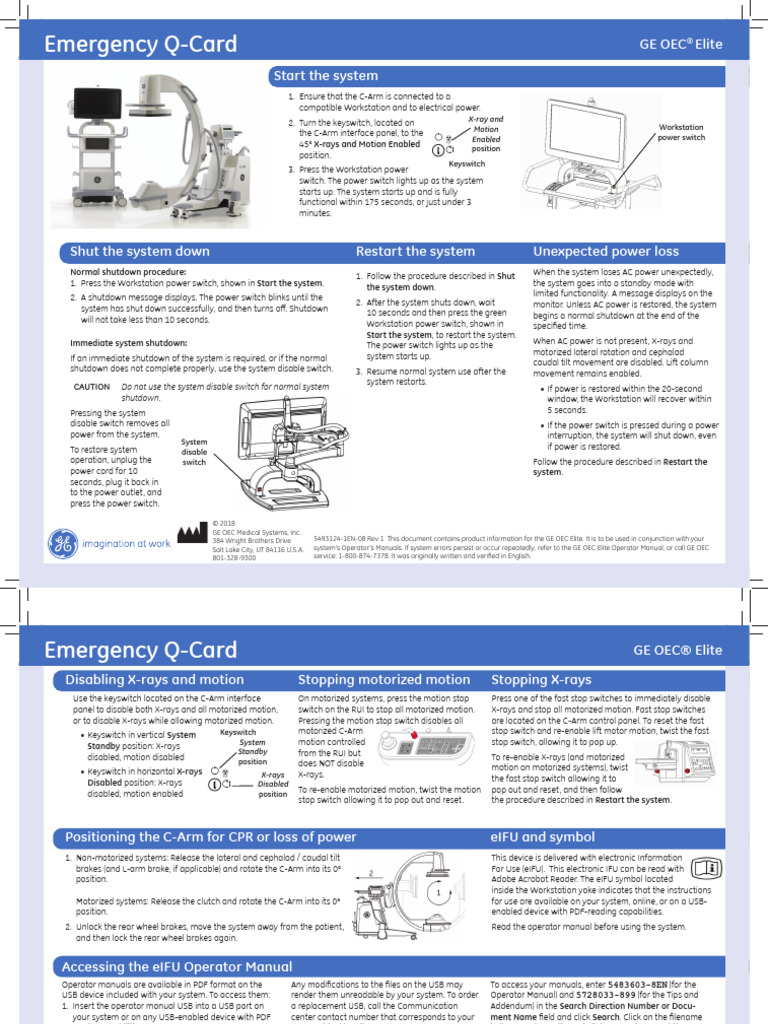 GE OEC Elite System User Guide | PDF | Software | Computer Architecture