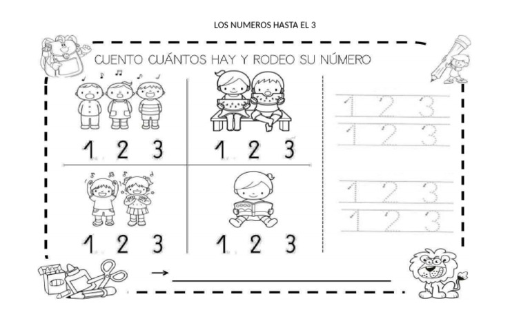 Los Numeros Hasta El 3 | PDF