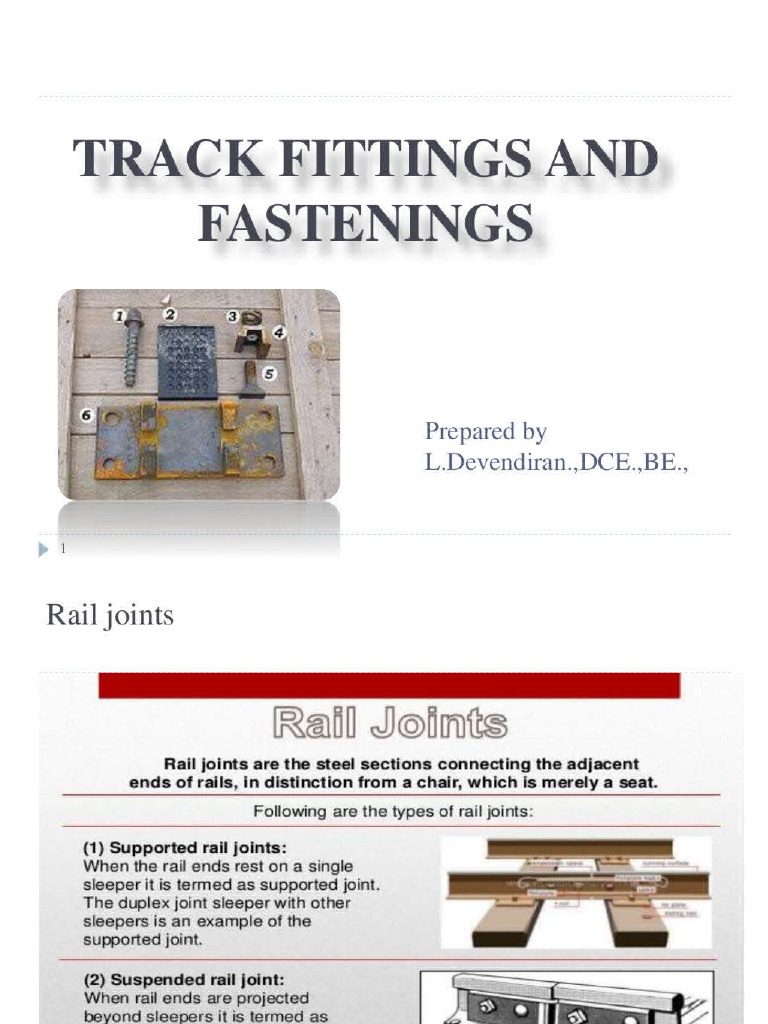 Rail Fastenings and Joints | PDF