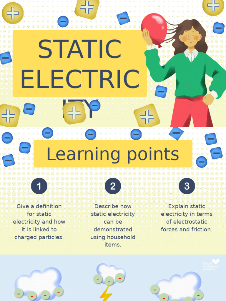 Static Electricity Physics Presentation in An Illustrative Style ...