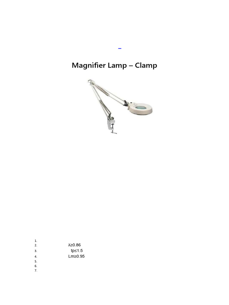 Magnifier Lamp with LED and Clamp | PDF