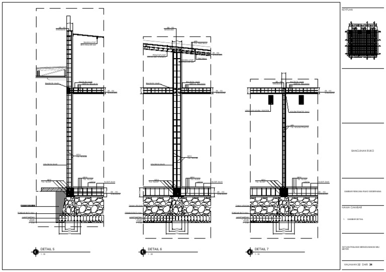 Gambar Detail Rangka Balok Ruko | PDF