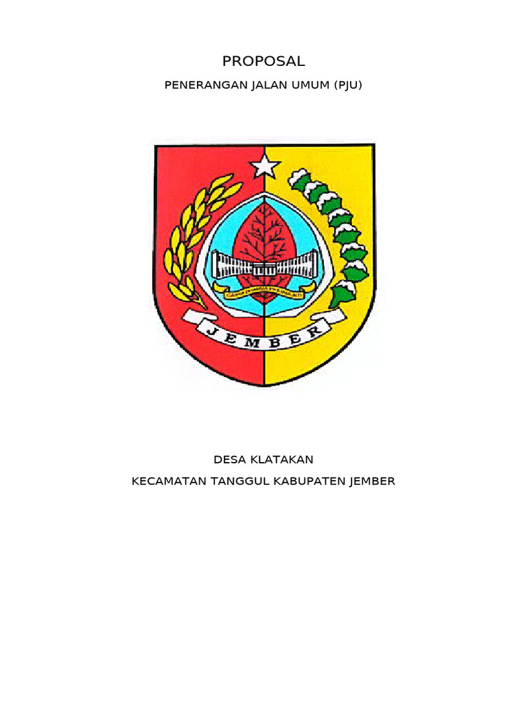 Permohonan PJU Desa Klatakan Jember | PDF