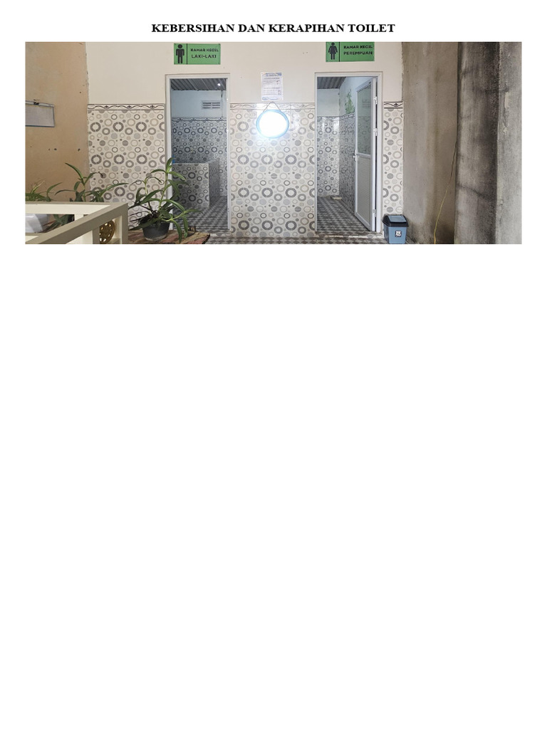 Kebersihan Dan Kerapihan Toilet | PDF