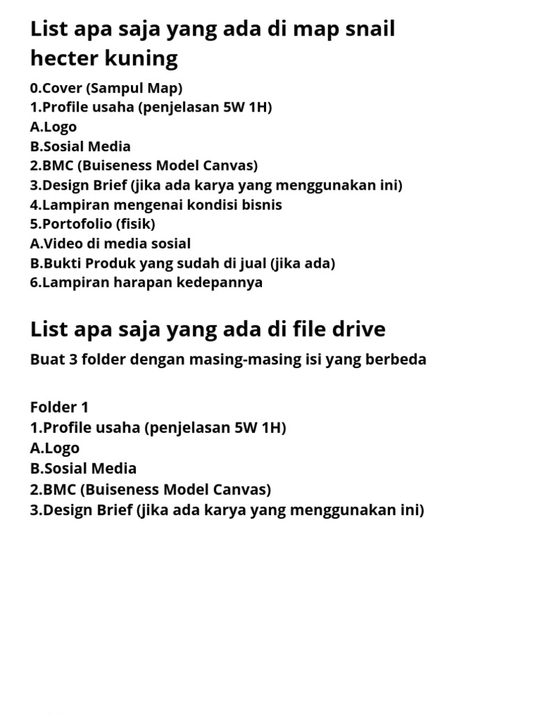 List Apa Saja Yang Ada Di Map Snail Hecter Kuning | PDF