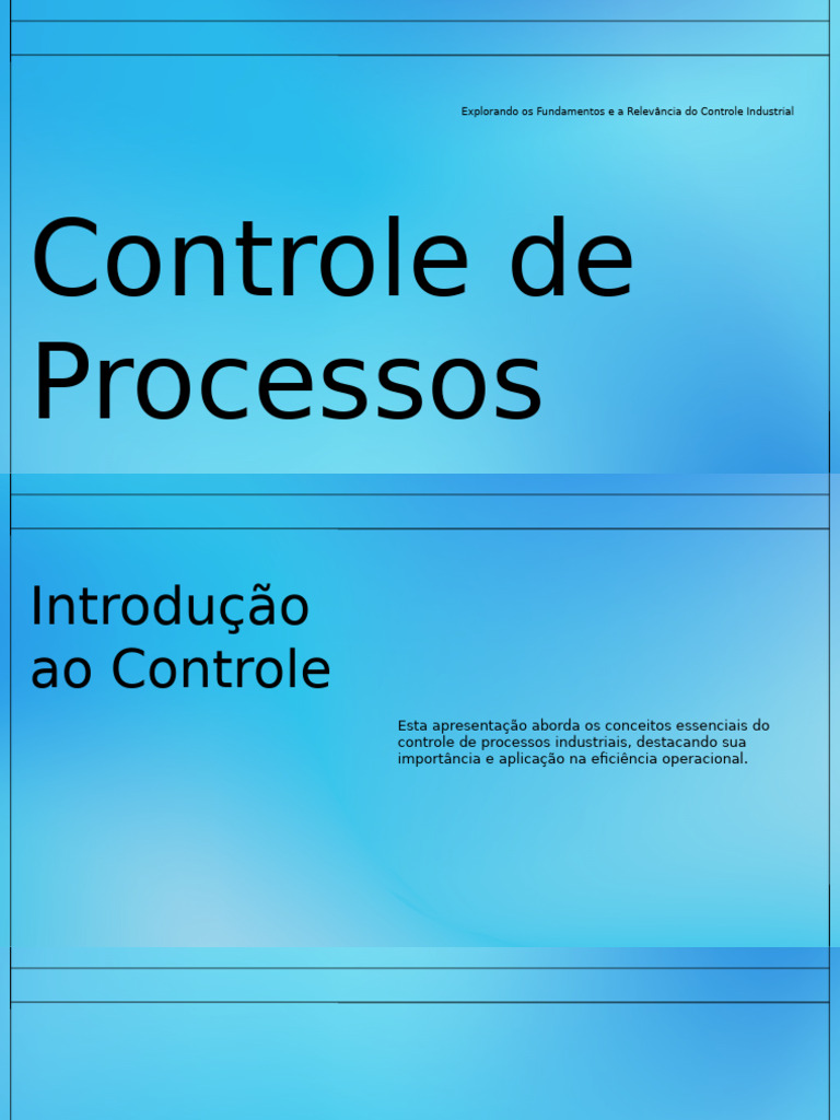 Controle de Processos Industriais Essenciais | PDF | Informática