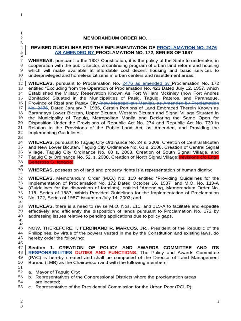 Revised Land Disposition Guidelines | PDF