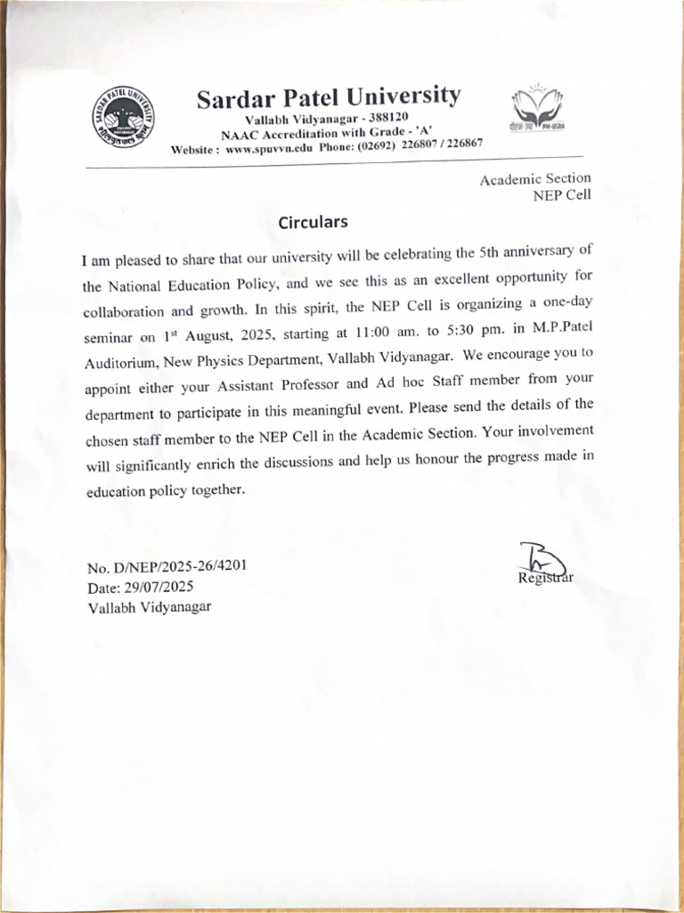 Sardar Patel University-3 | PDF