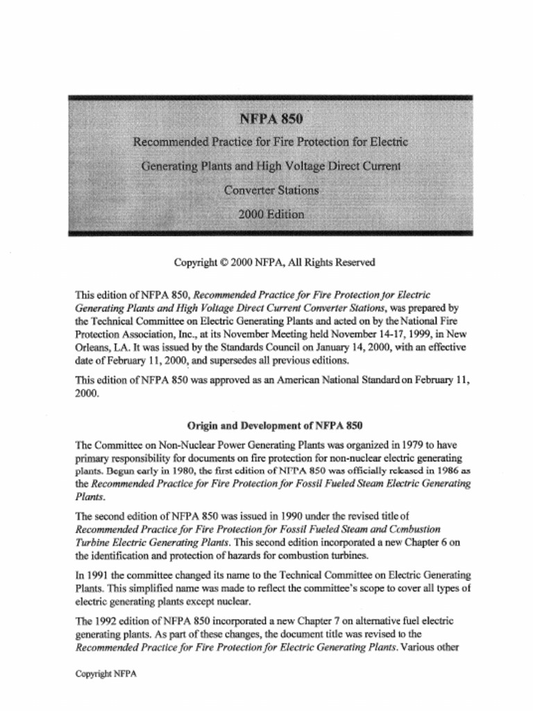Nfpa 850 | PDF