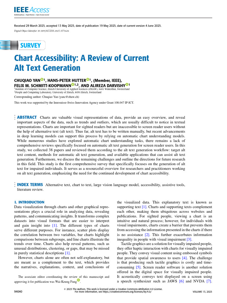Chart Accessibility A Review of Current Alt Text Generation | PDF ...