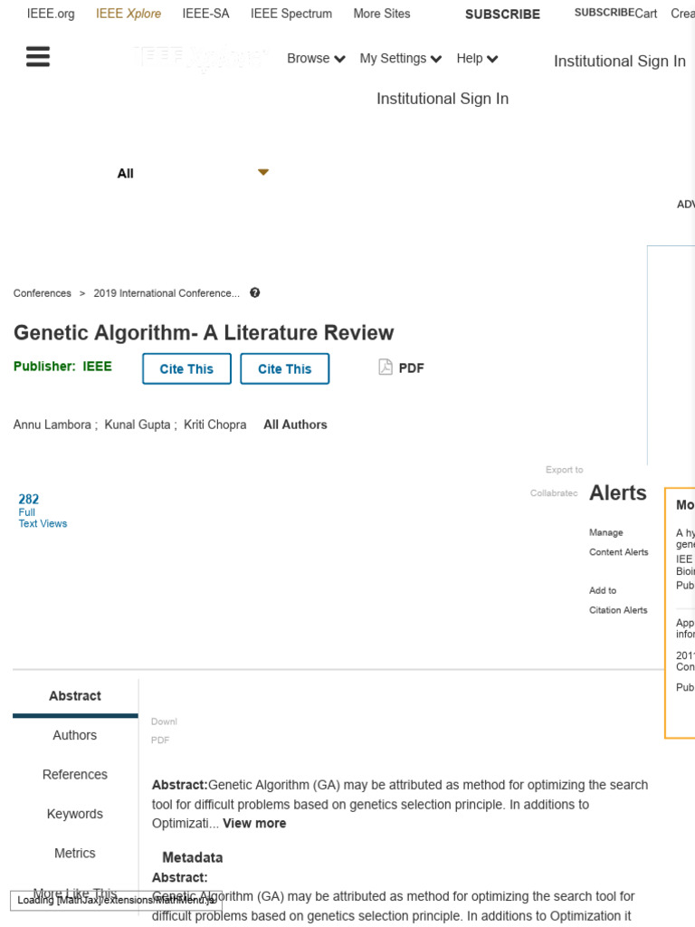 Genetic Algorithm - A Literature Review - IEEE Conference Publication ...