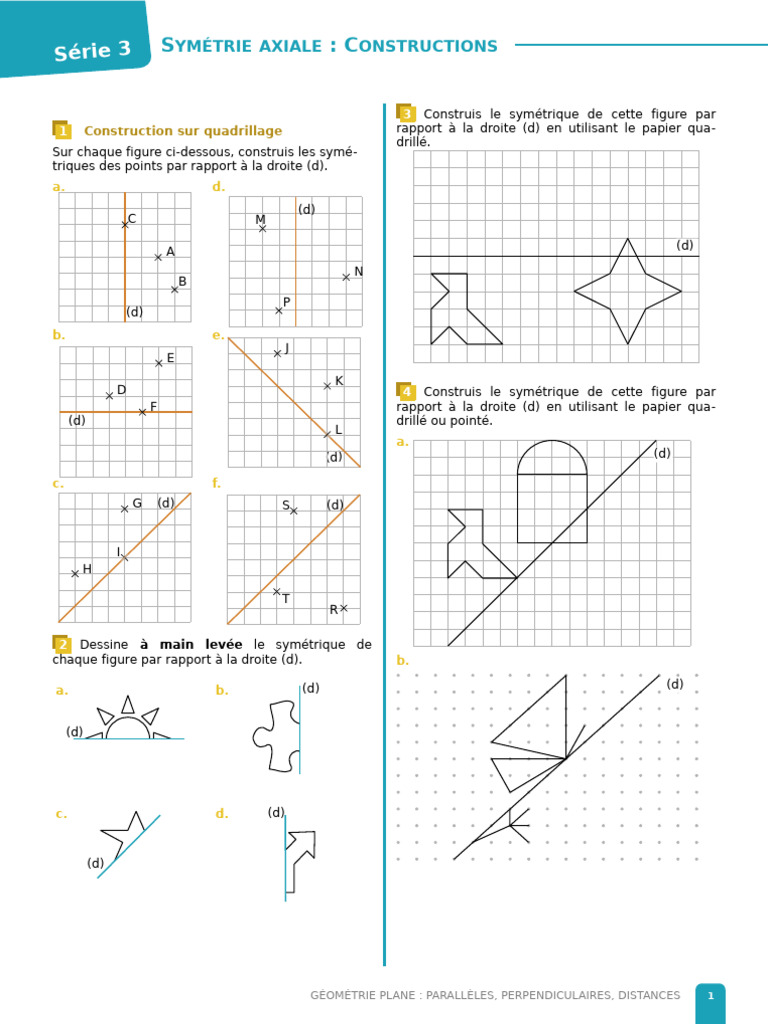 Constructions de symétrie axiale | PDF | Géométrie | Euclide