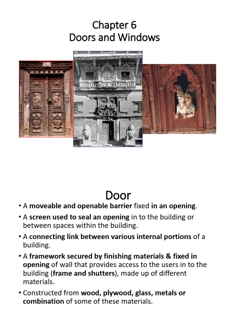 Doors and Windows in Construction | PDF | Window | Door