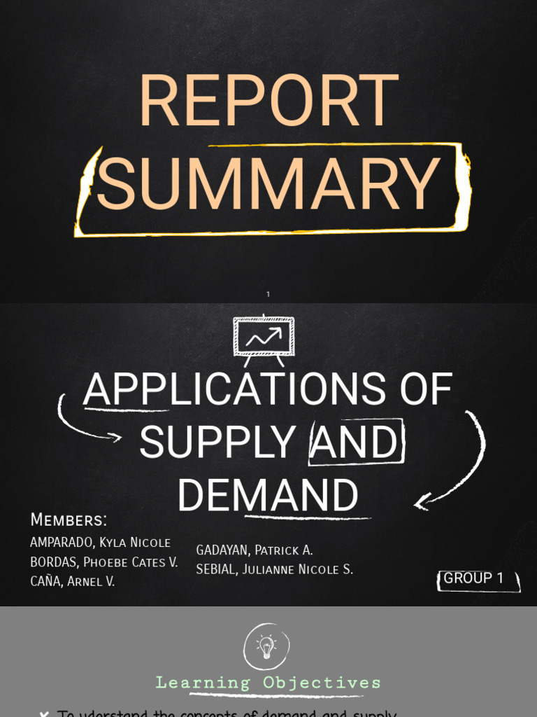 (Section e) Group 1 Summary | PDF | Supply (Economics) | Demand Curve