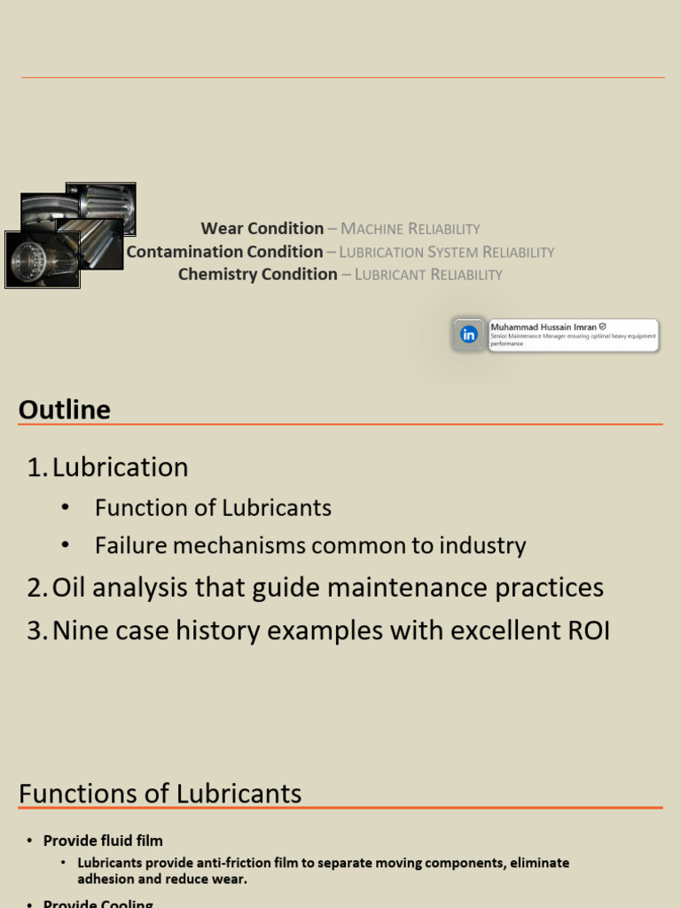 Lubrication and Oil Analysis | PDF