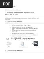 MLSS and MLVSS Testing Procedure | PDF | Environmental Engineering ...